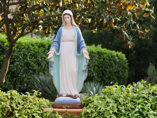 Our Lady of Grace 31 inch statue, Virgin Mary statue, blue statue of O ...